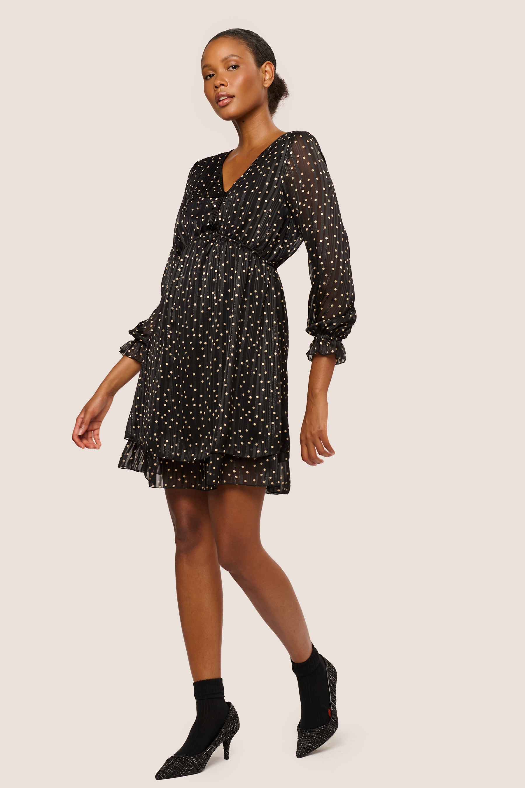 Mini abito a pois con fiocchetti – Nunalie