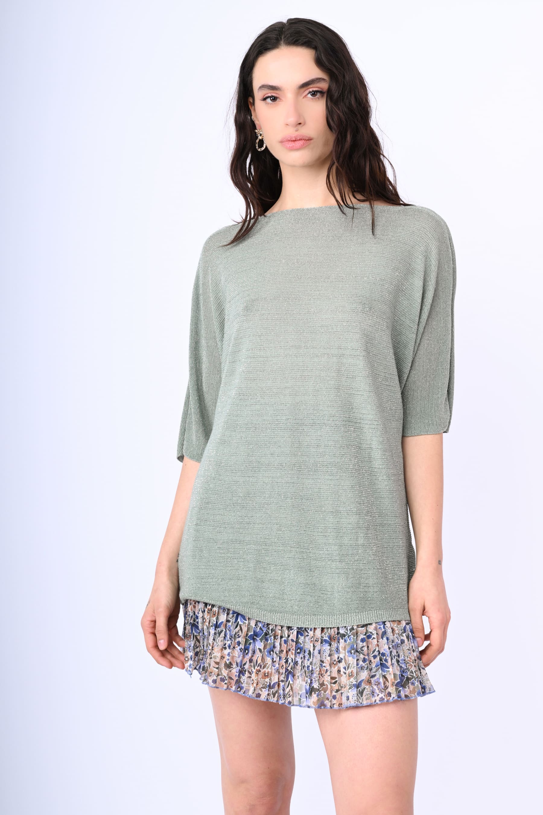 Pull oversize in maglia lamé – Nunalie