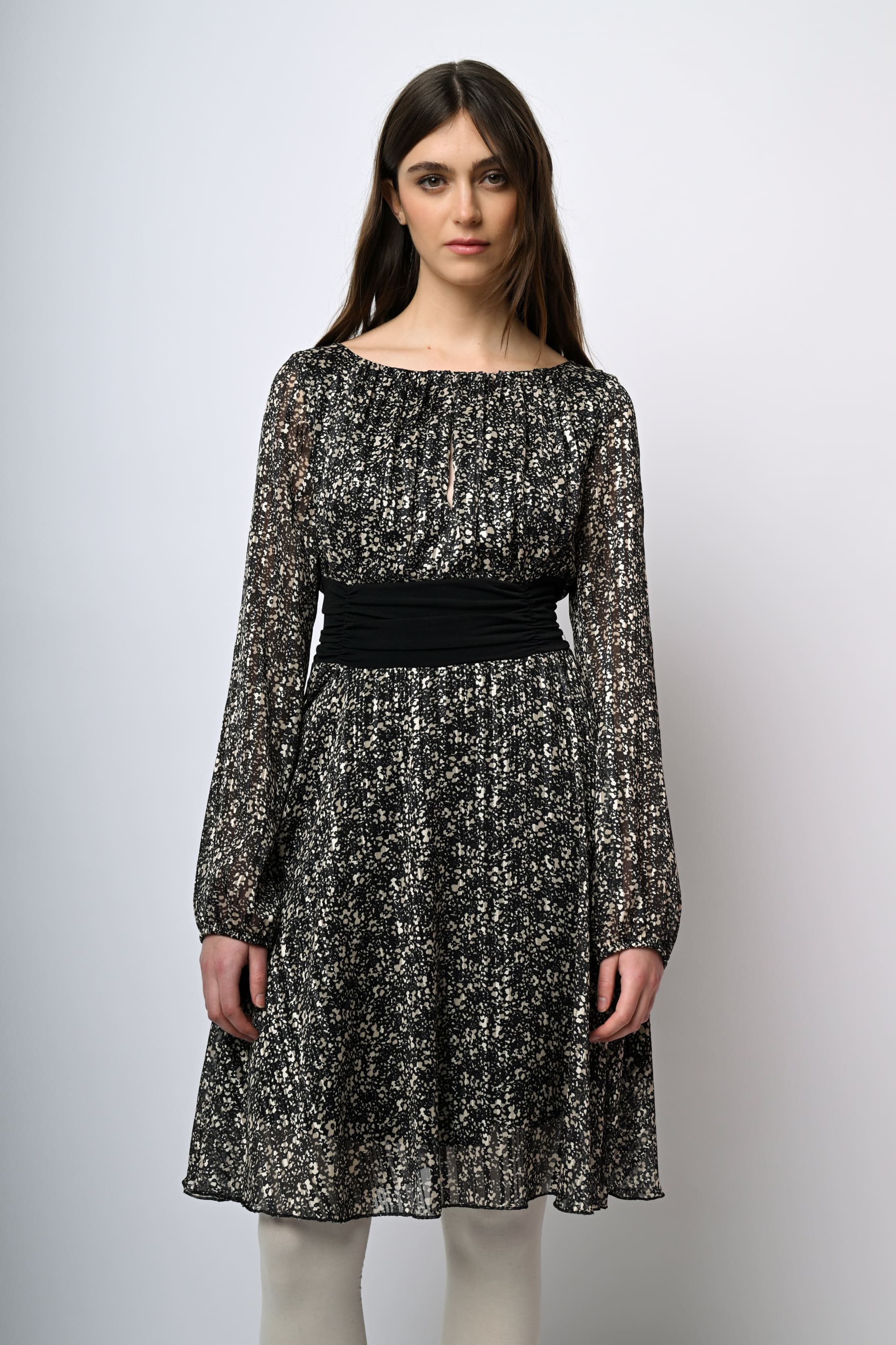 Abito a stampa floreale con cintura – Nunalie