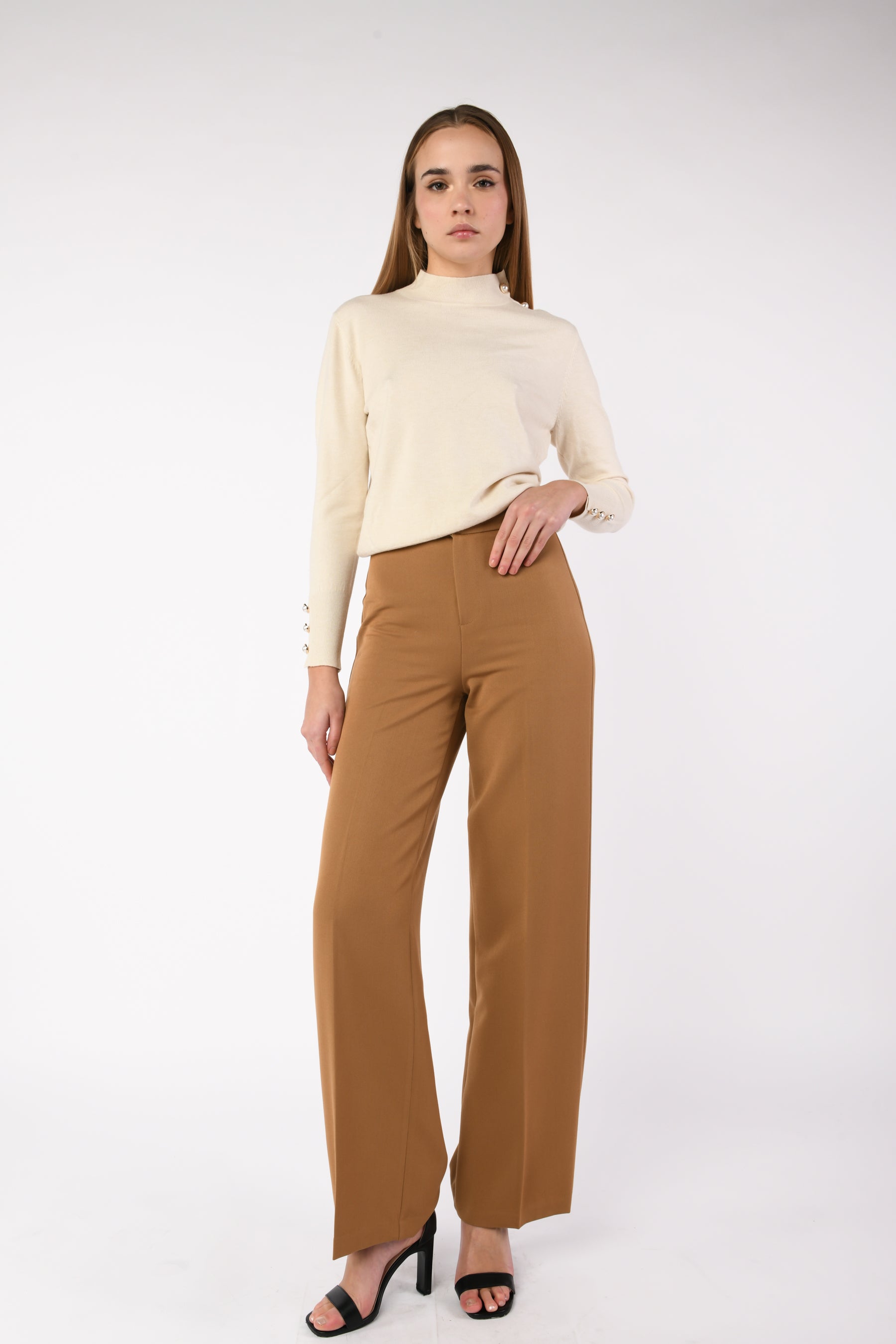 Pantaloni palazzo con piega stirata – Nunalie