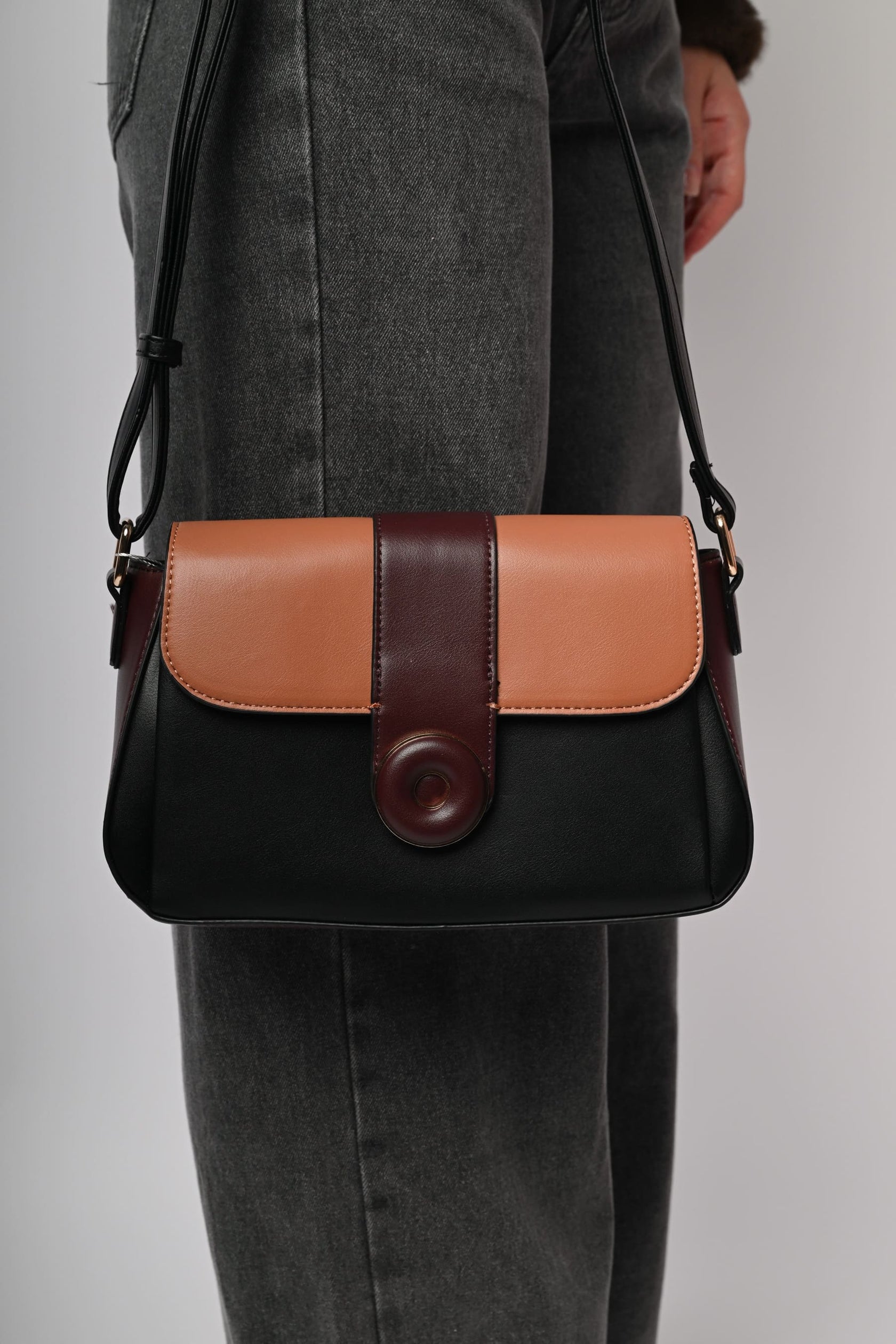 Borsa color-block stile vintage – Nunalie