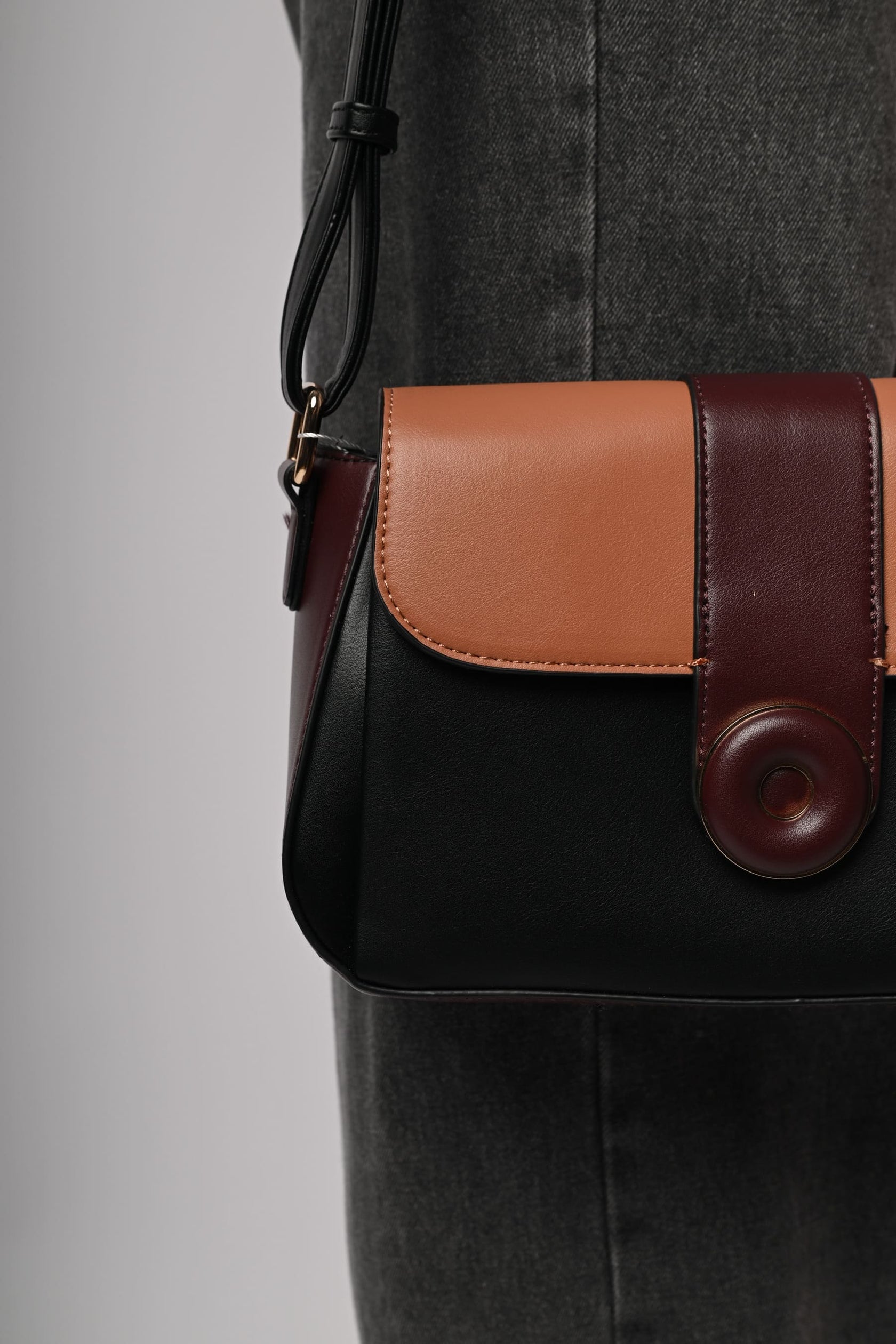 Borsa color-block stile vintage – Nunalie