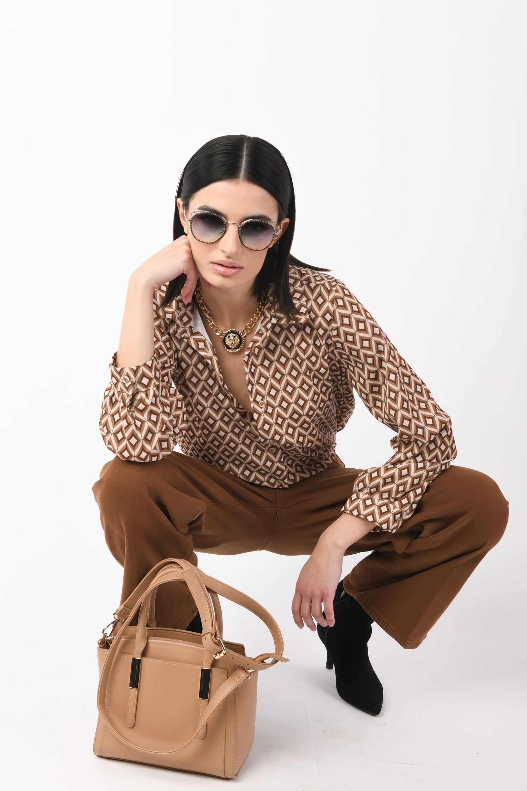 Camicia a stampa geometrica – Nunalie